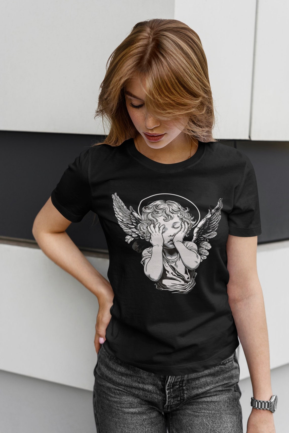 Trending Cherub Angel Graphic Unisex Softstyle T-shirt, Angel Tshirt ...