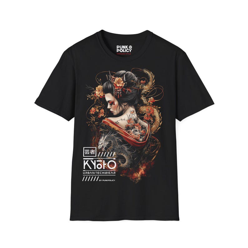 Trending Harajuku Geisha Graphic Unisex Softstyle T-shirt, Geisha Gifts ...