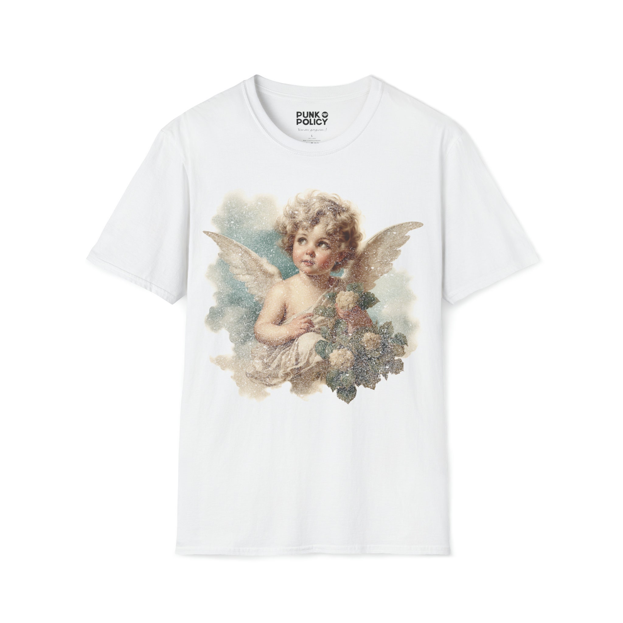 Cherub Angel Vintage Style Printed Unisex Softstyle T-shirt, Victorian ...
