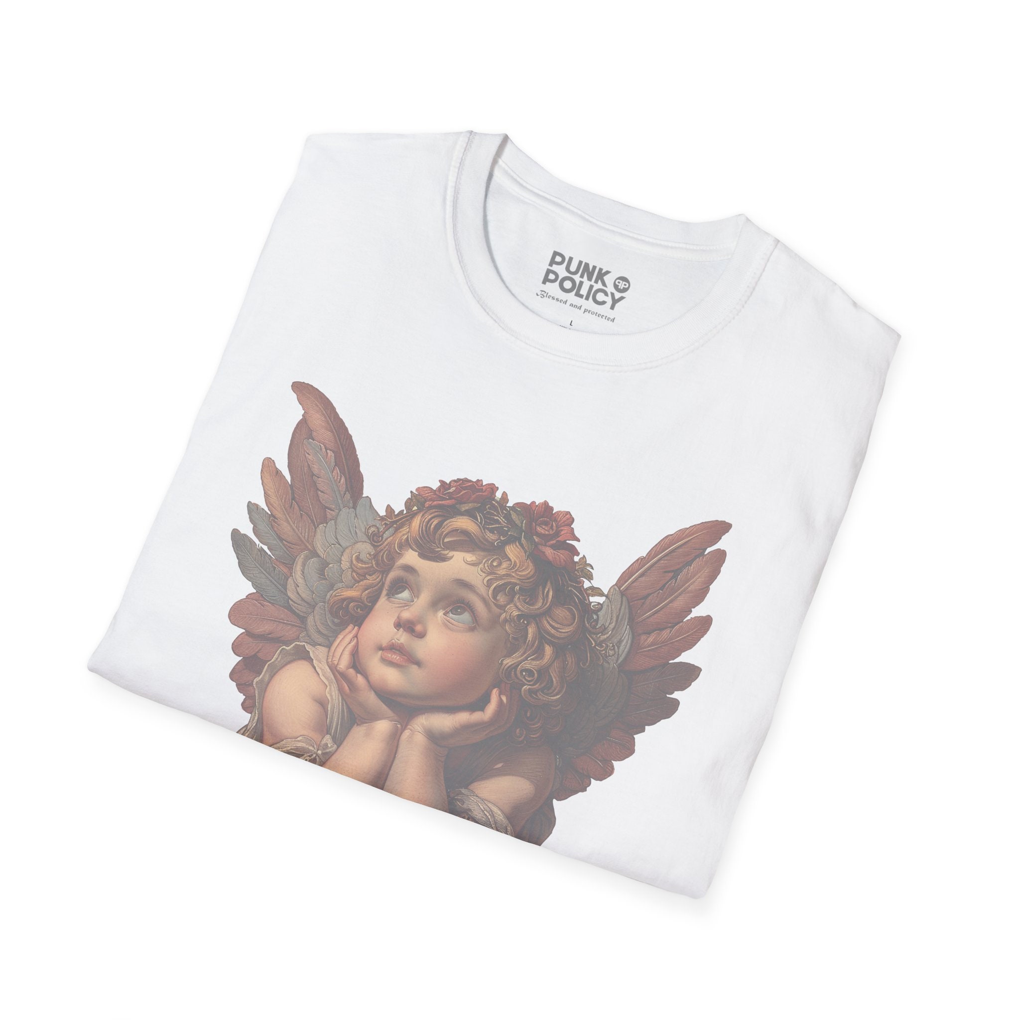 Trending Cherub Angel Renaissance Style Graphic Unisex Softstyle T ...