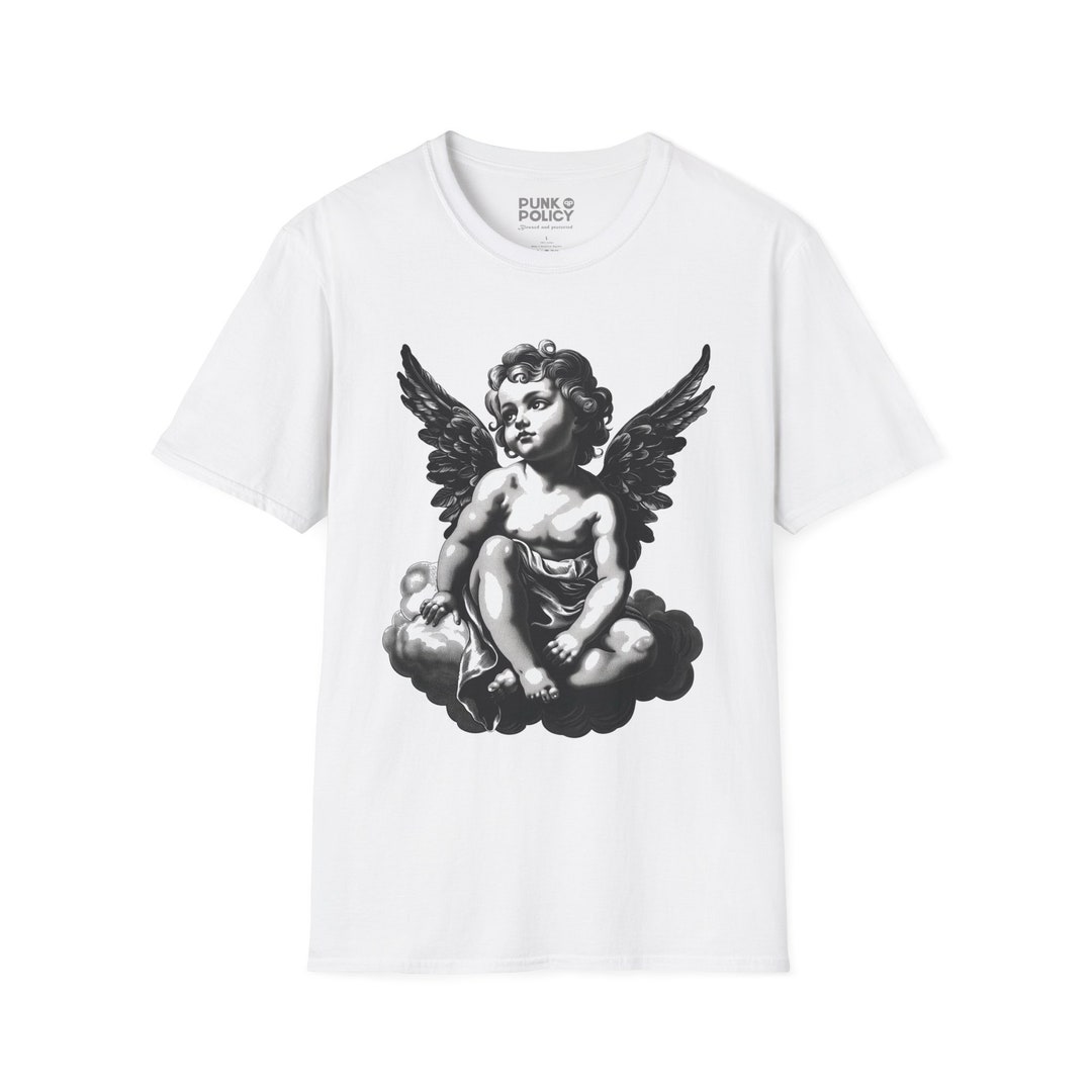 Victorian Angel Vintage Graphic Unisex Softstyle T-shirt, Victorian ...