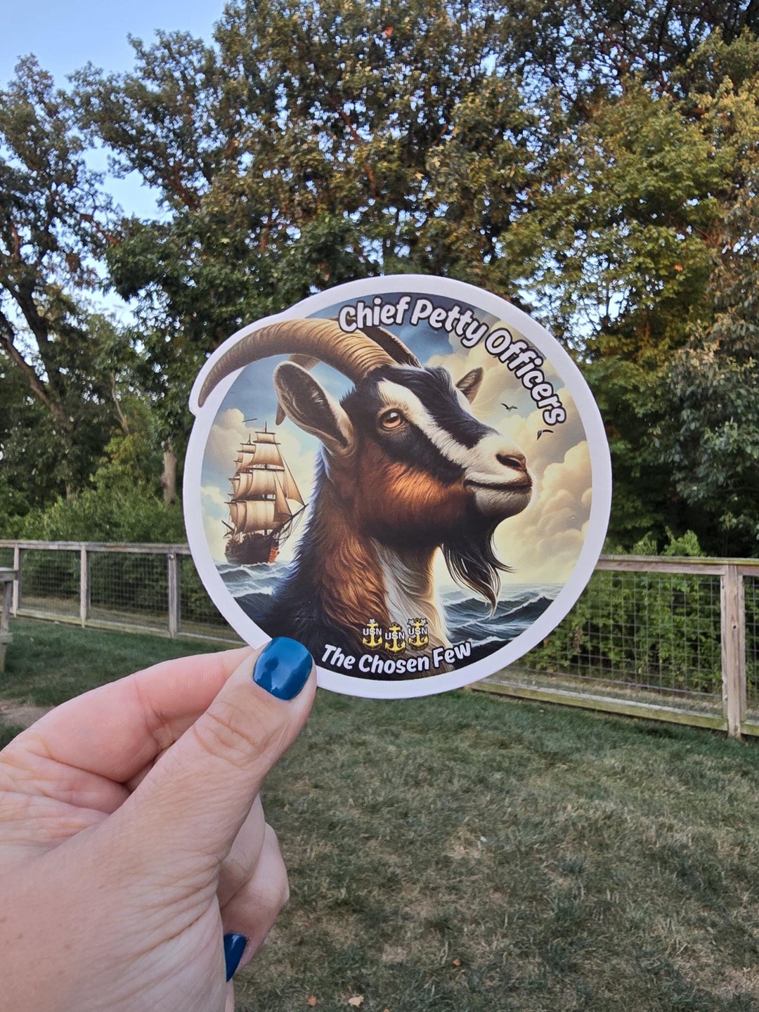 Chief Petty Officer Goat Painting Sticker - the Chosen Few | Navy Chief ...