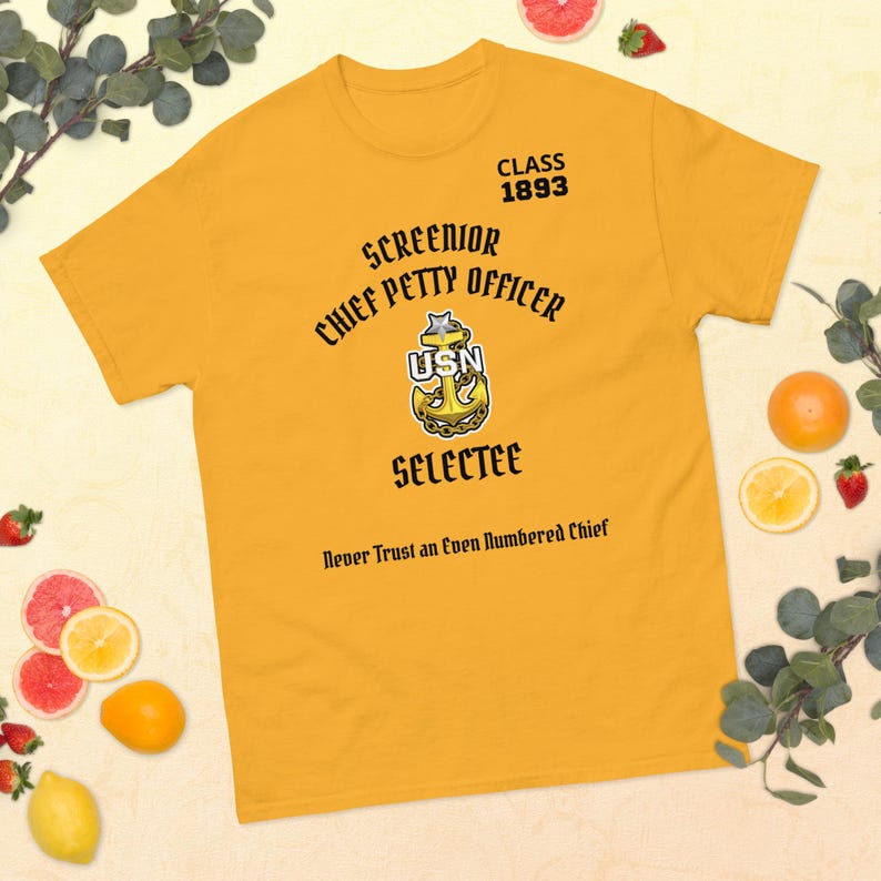 US Navy Senior Chief "screenior Chief" Selectee Tshirt | CPO Shirt ...