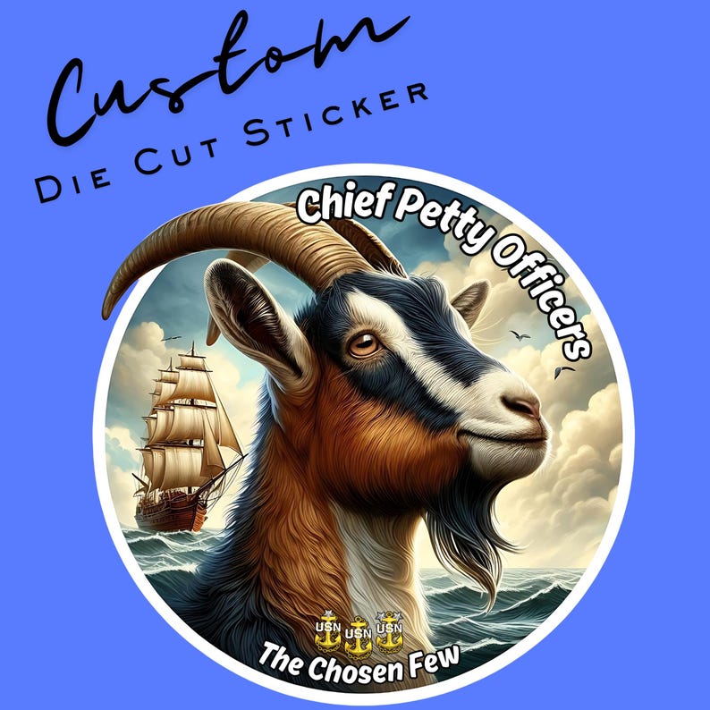 Chief Petty Officer Goat Painting Sticker - the Chosen Few | Navy Chief ...