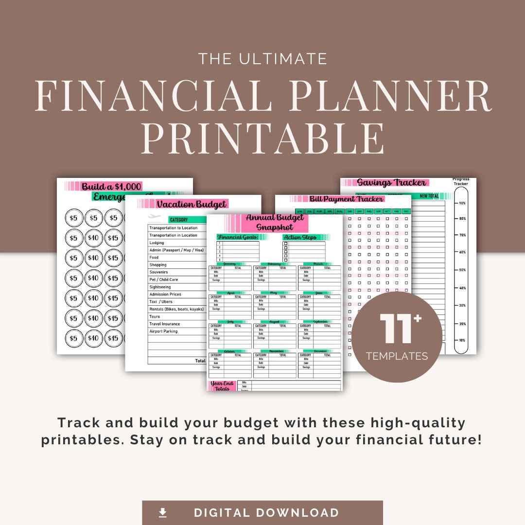Financial Budget Planner Printable | PDF | Finance Planner - Etsy
