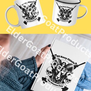 Chief Petty Officer Goat W/ Rifles SVG File Navy Chief Goatlocker Chief ...