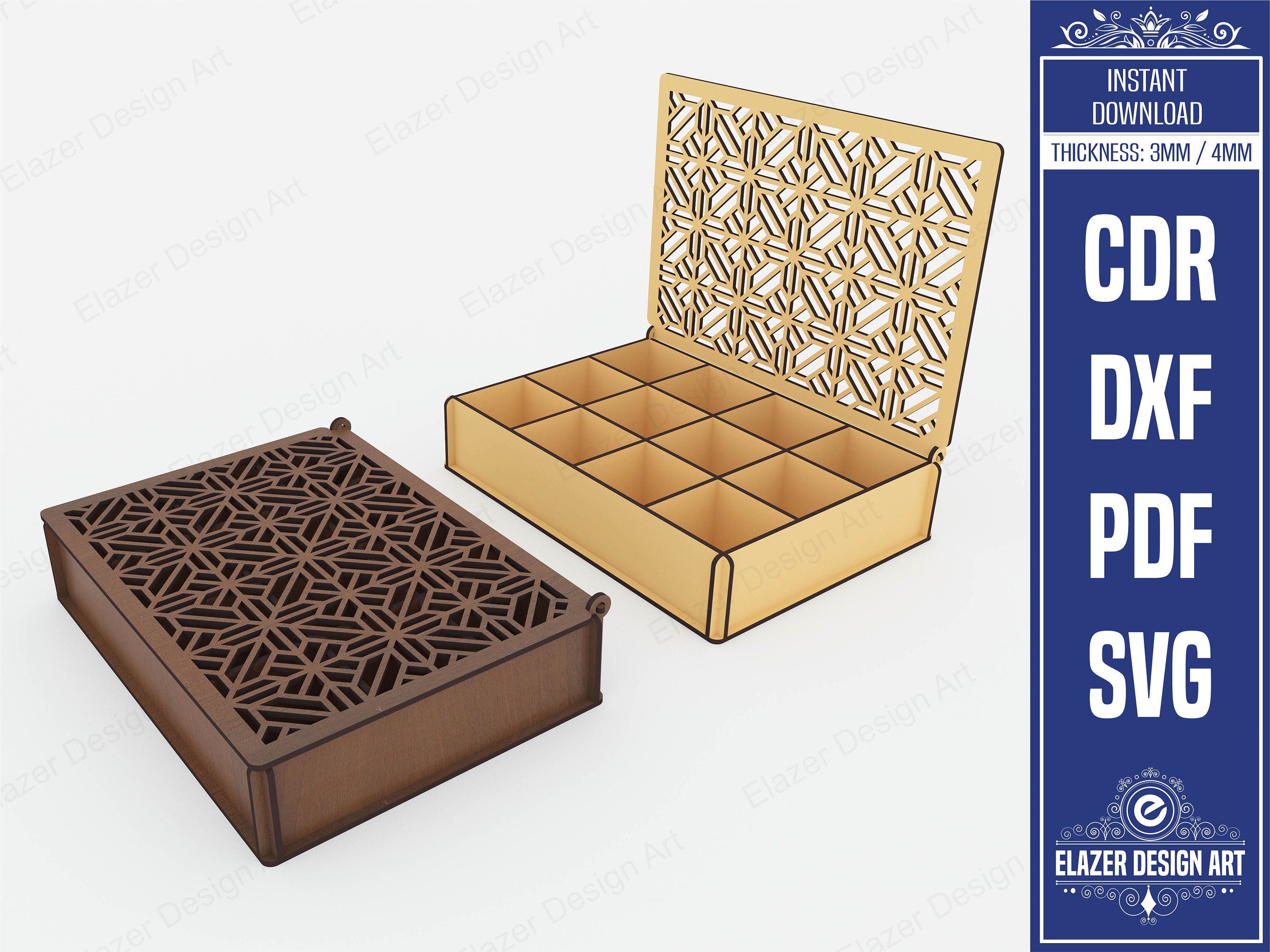 Decorative Storage Box Laser Cut Svg Files Laser Cut Gift - Etsy UK