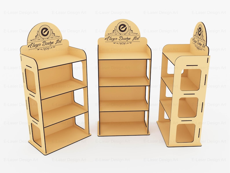 Laser Cut Display Stand Svg Files, 4 Shelf Display Stand - Etsy