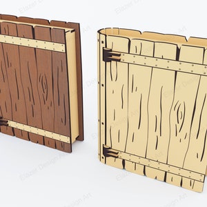 Book Box Laser Cut Svg Files, Wood Gift Book Box, Vector Files for ...