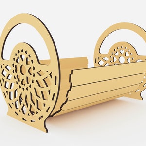 Laser Cut Decorative Basket Svg Files, Vector Files for Laser Cutting ...
