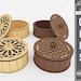 6 Different Patterned Decorative Round Box Laser Cut Svg Files, Laser ...