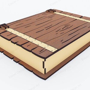 Book Box Laser Cut Svg Files, Wood Gift Book Box, Vector Files for ...