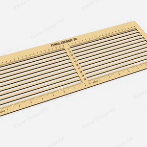 Pencil Engrave Jig Set & Ruler Laser Cut Svg Files, 5 Pcs Pencil ...
