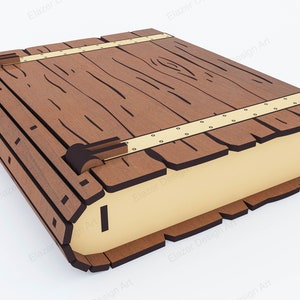 Book Box Laser Cut Svg Files, Wood Gift Book Box, Vector Files for ...