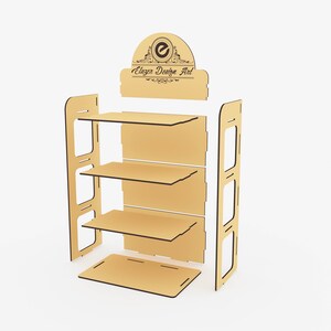 Laser Cut Display Stand Svg Files, 4 Shelf Display Stand - Etsy
