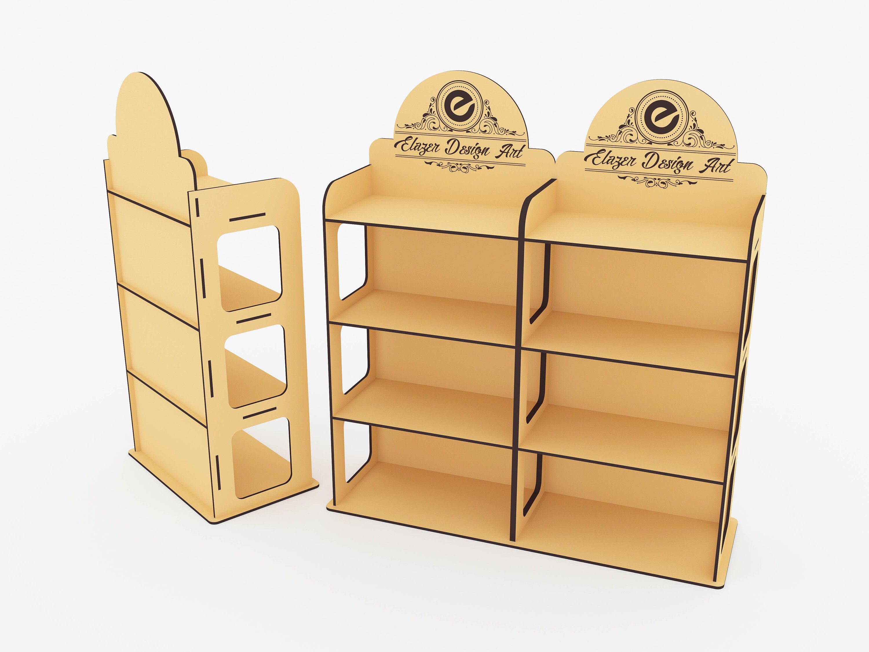 Laser Cut Display Stand Svg Files 4 Shelf Display Stand - Etsy Canada