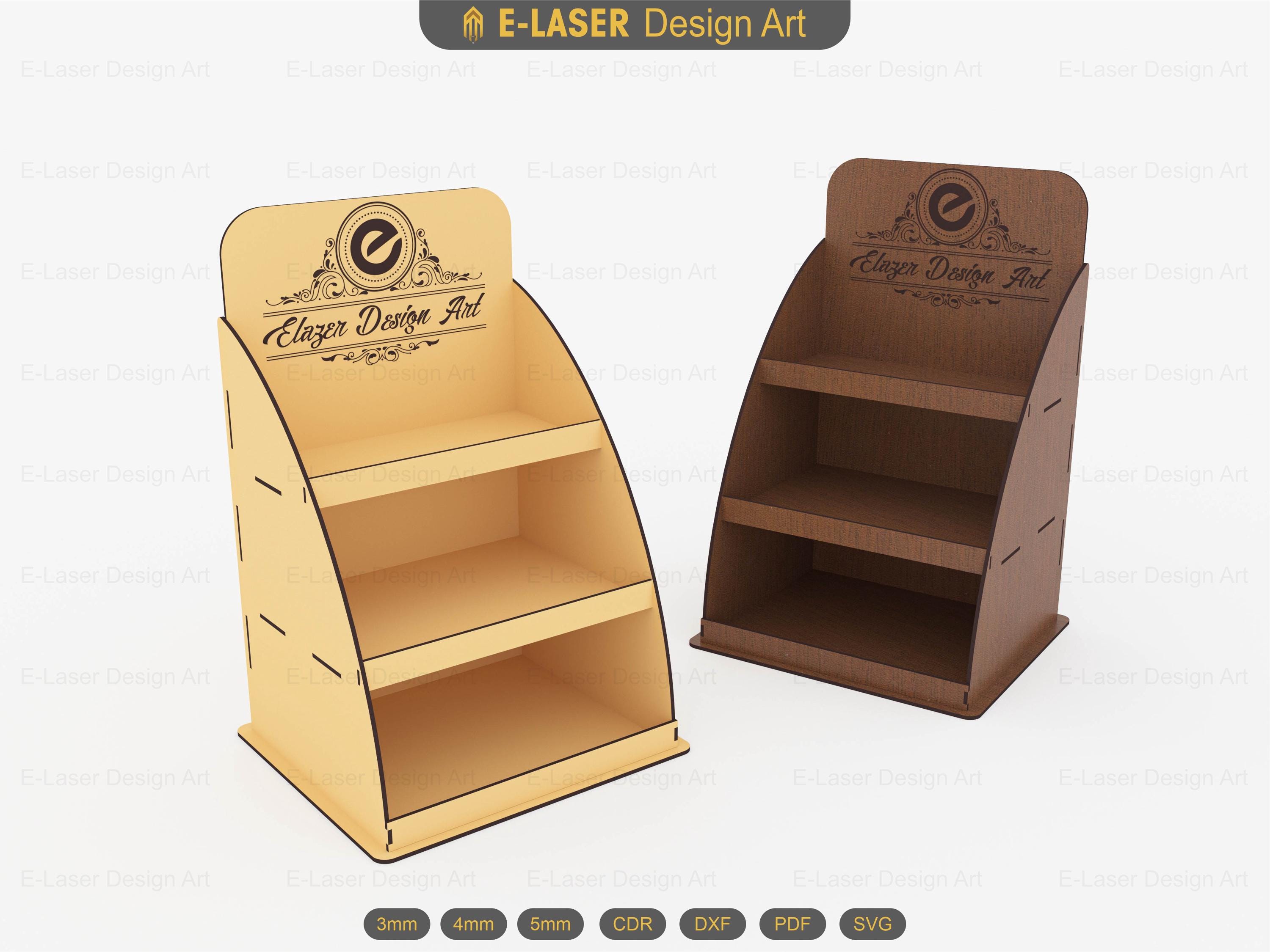 Laser Cut Display Stand Svg Files, 3 Shelf Display Stand - Etsy