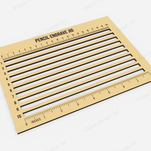 Pencil Engrave Jig Set & Ruler Laser Cut Svg Files, 5 Pcs Pencil ...