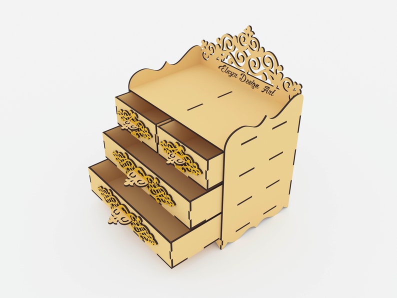 Chest of Drawers Laser Cut Svg Files Decorative Jewelry Box - Etsy