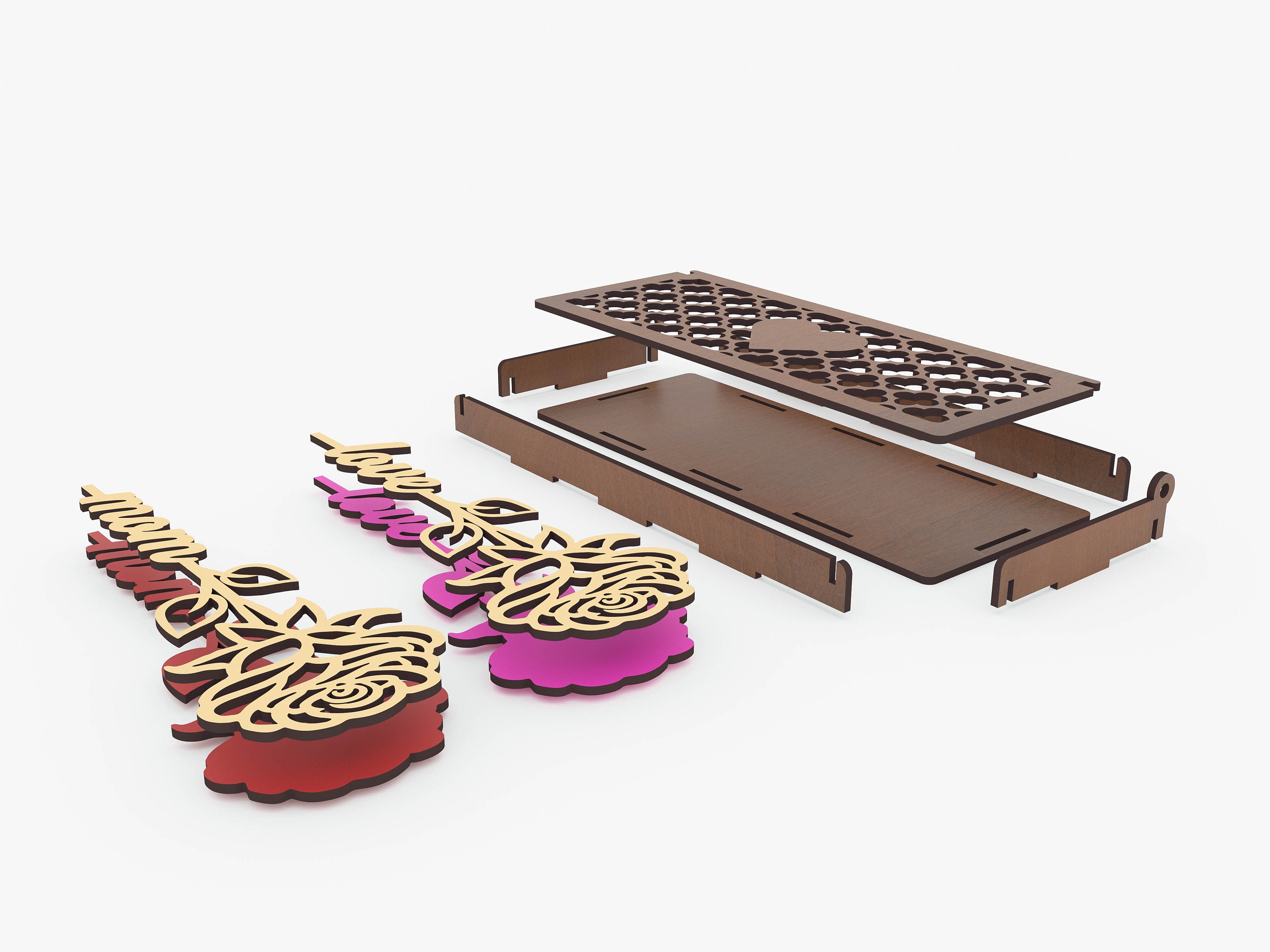 Boxed Flower Gift Laser Cut Svg Files Laser Cut Gift Box and - Etsy Canada