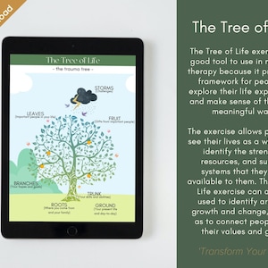 Tree of Life Narrative Therapy, Trauma Tree Worksheet, Therapy Tools ...