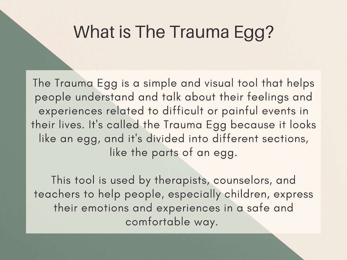 The Trauma Egg Trauma Therapy Exercise Worksheets for - Etsy UK