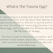 The Trauma Egg, Trauma Therapy Exercise, Worksheets for Therapy, Client Tools, Therapist ...