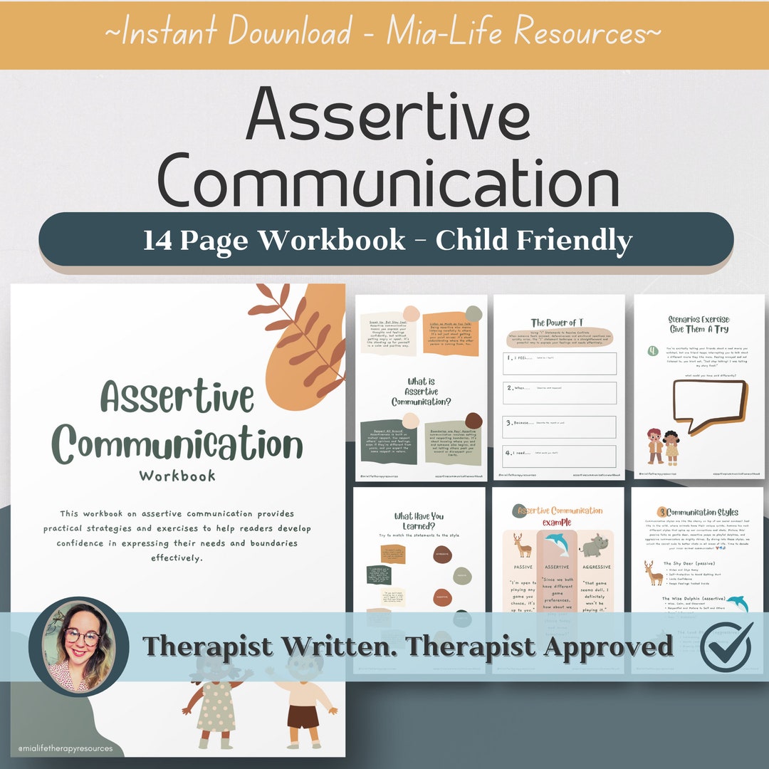 Assertive Communication Workbook, Therapy Worksheets, Communication ...