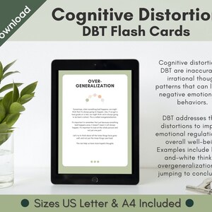Cognitive Distortions Cards, Unhelpful Thinking Styles Worksheets ...