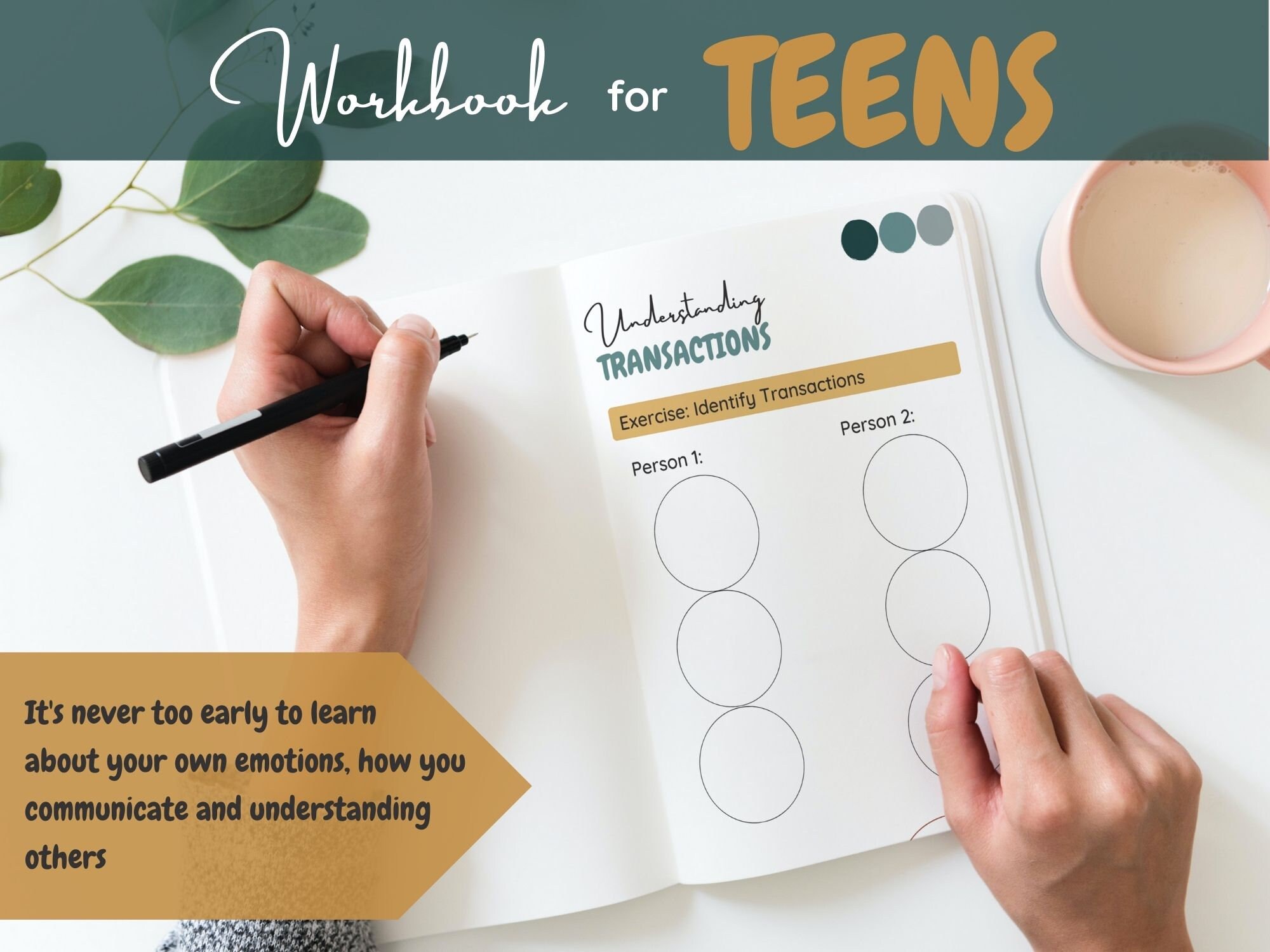 Psychotherapy Workbook for Teens, Communication, Emotions, Understand ...