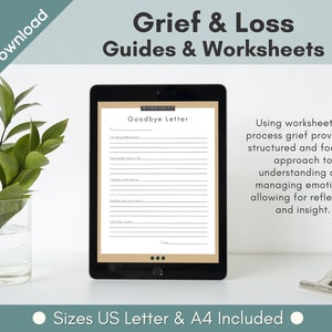 Grief and Loss Worksheets, Grief and Loss Guides, Therapy Worksheets ...