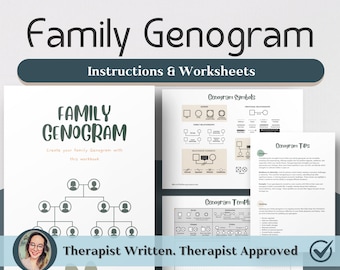 Family Genogram Worksheets, Therapy Worksheets, Family Systems ...