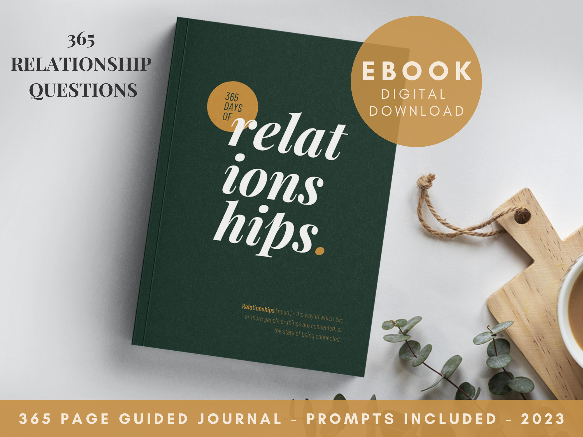 365 Relationship Questions Journal Self Love Ebook Prompted Journal ...