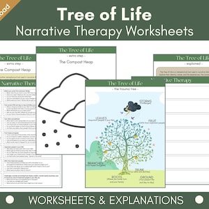 Tree of Life Narrative Therapy, Trauma Tree Worksheet, Therapy Tools ...