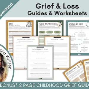 Grief and Loss Worksheets, Grief and Loss Guides, Therapy Worksheets ...