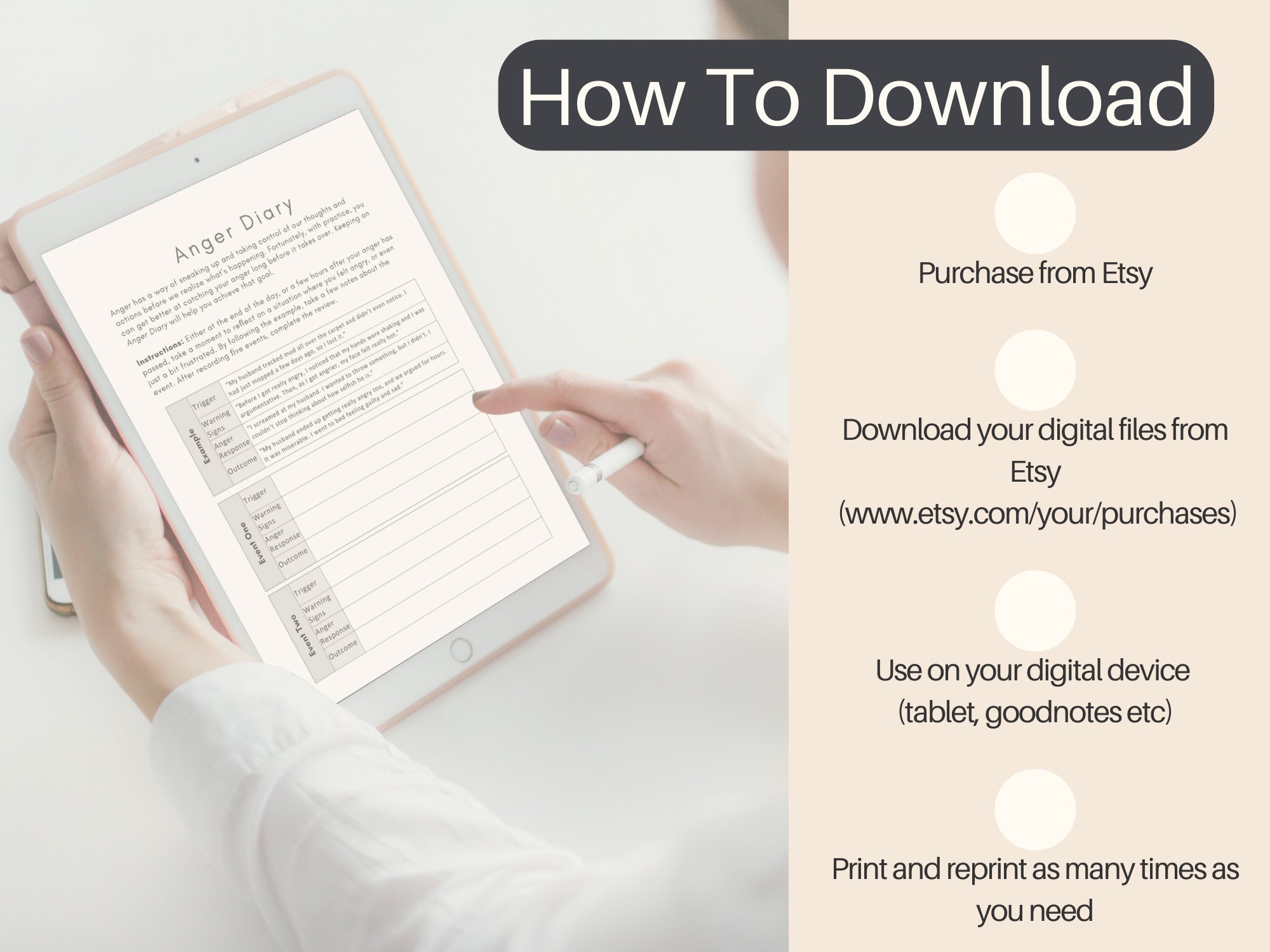 CBT Worksheets Value Pack, 56 Page Bundle, Cognitive Model, Printable ...