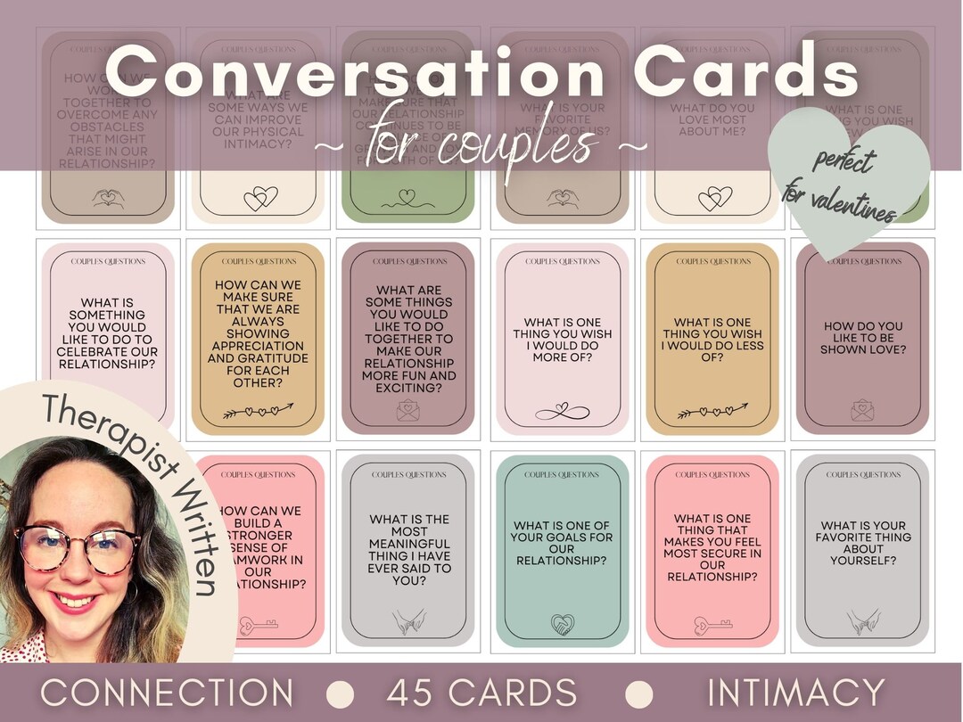 Couples Conversation Cards, Date Night Idea, Couples Questions ...
