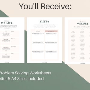 Problem Solving Worksheets for Self Care Pack, Mental Health Resources ...