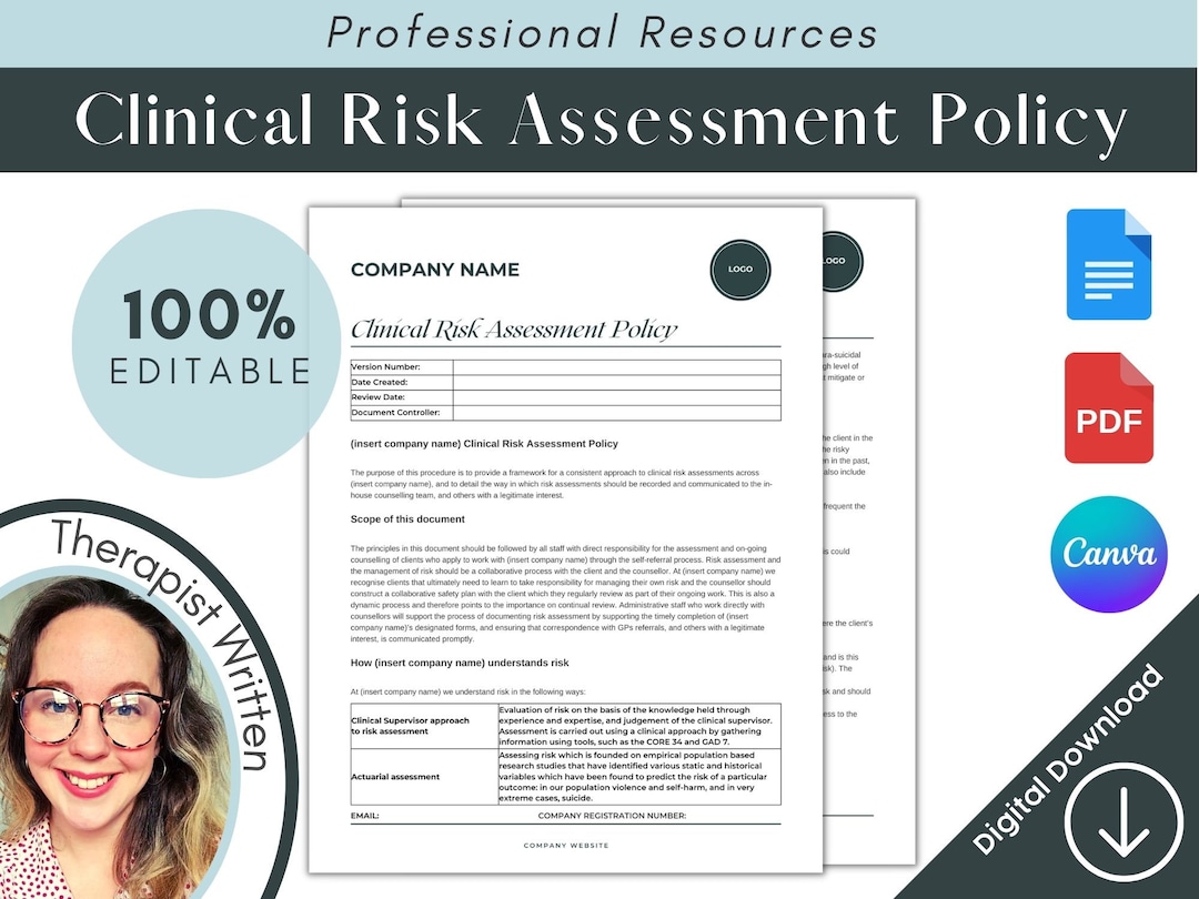 Clinical Risk Assessment Policy for Therapists, Private Practice ...