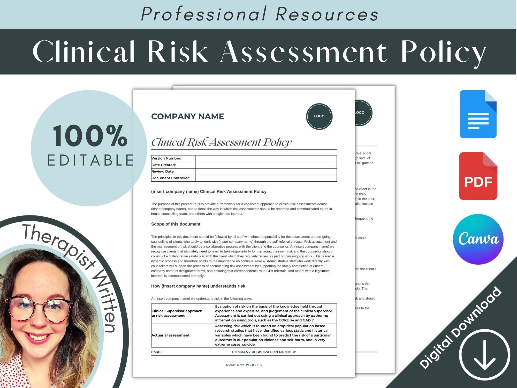 Clinical Risk Assessment Policy for Therapists, Private Practice ...