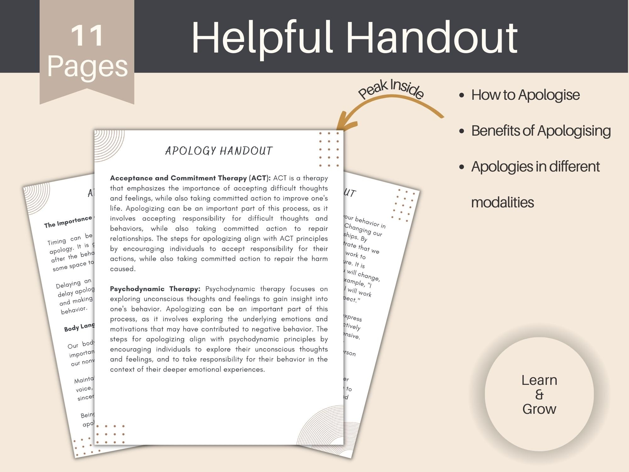 Apology Flashcards, Reference Cards, Life Skills How to Apologise ...