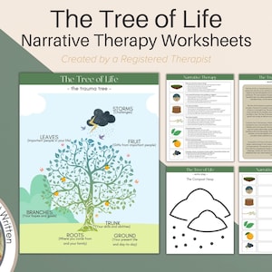 Tree of Life Narrative Therapy Pack, Worksheets for Mental Health ...