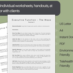 Executive Function Tools, ADHD Worksheet, ADHD Resource, Therapist ...