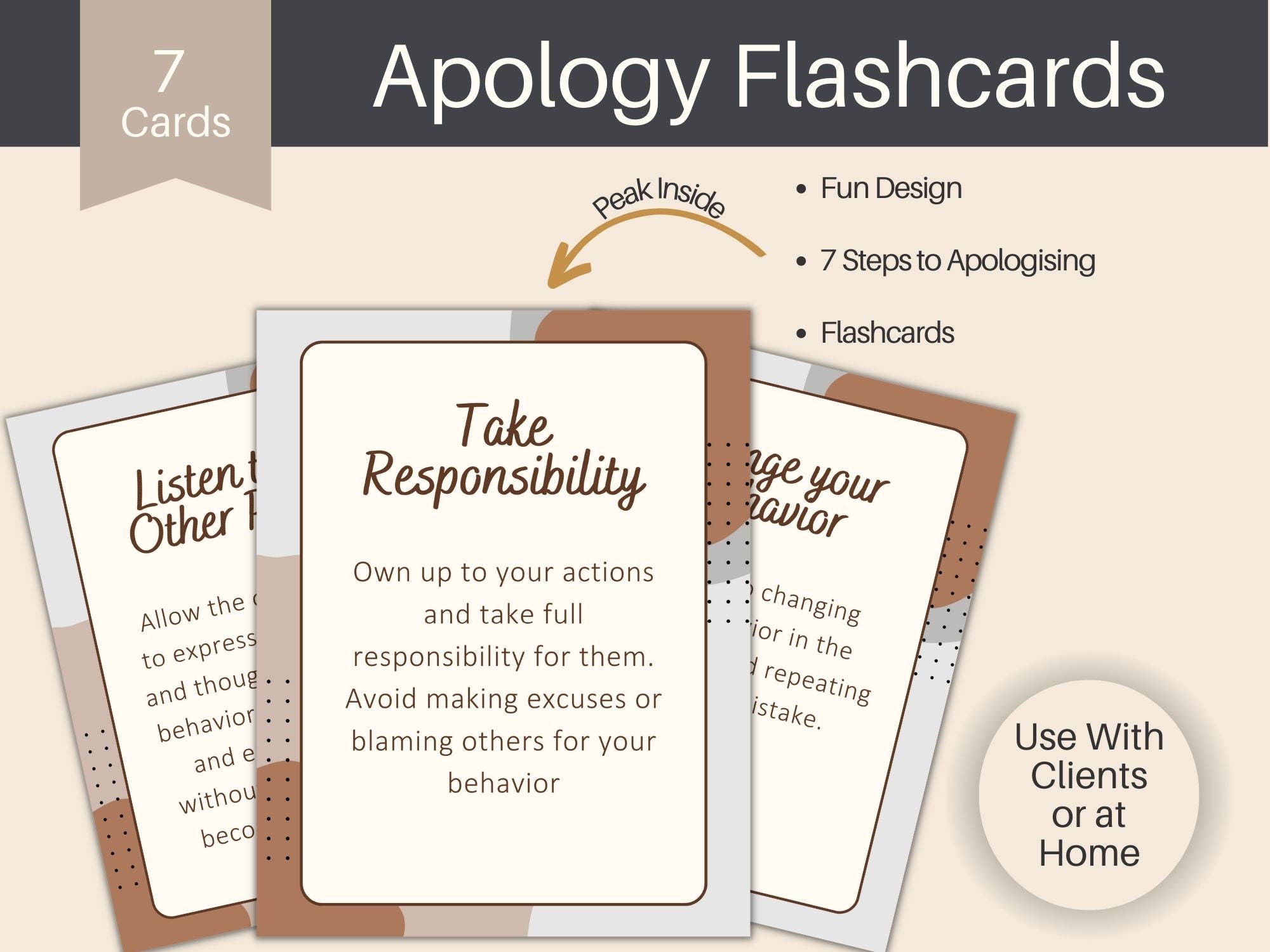 Apology Flashcards, Reference Cards, Life Skills How to Apologise ...