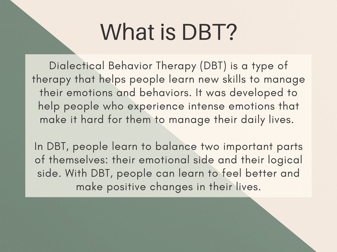 The Wise Mind DBT Worksheet Pack, Dialectical Behavior Therapy, Therapy ...