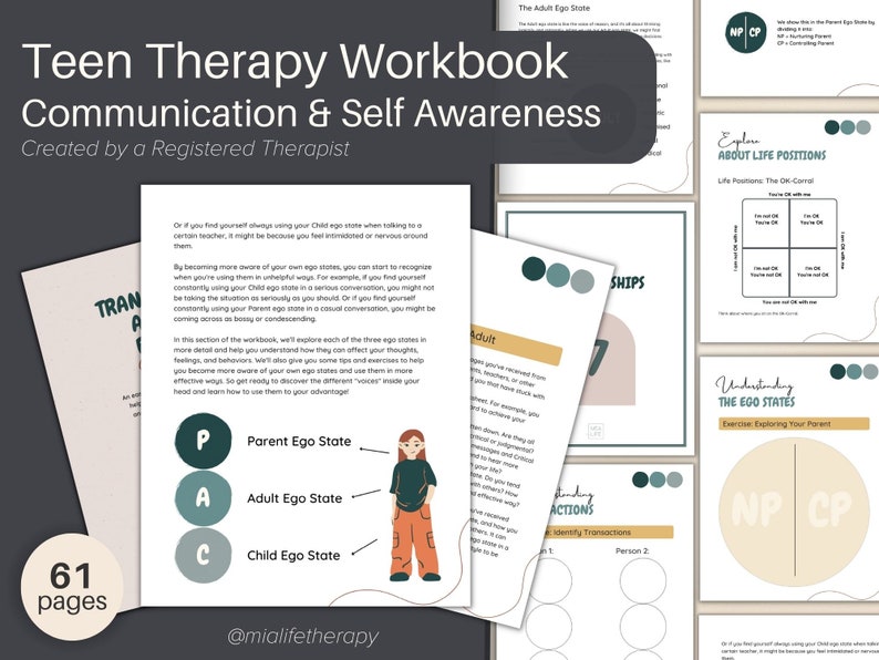Teen Mental Health Workbook, Social Emotional Learning, Adolescent Self ...