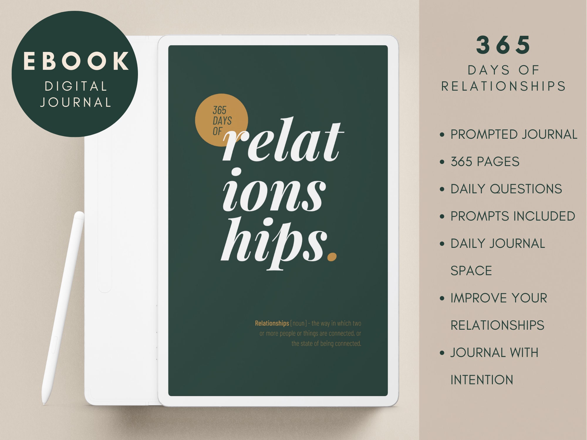 365 Relationship Questions Journal Self Love Ebook Prompted Journal ...