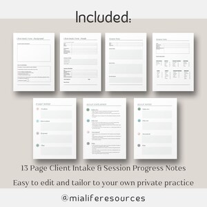 Therapy Client Intake & Progress Notes Pack | CBT, DBT SOAP Forms for ...