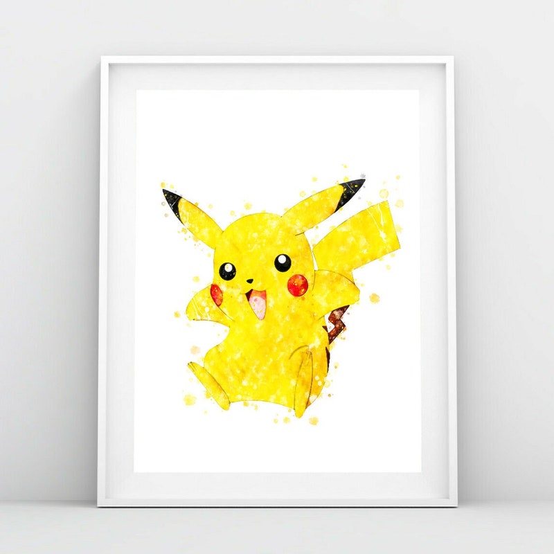 Pikachu Print - Etsy