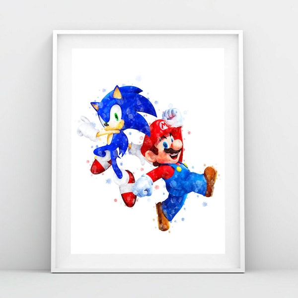 Sonic and Super Mario Png - Etsy